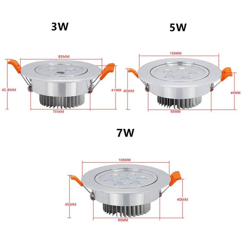 Hengda 3W/5W/7W Warmweiß/Kaltweiß/Dimmbar Warmweiß/Dimmbar Kaltweiß led einbauleuchten – Hengda ...